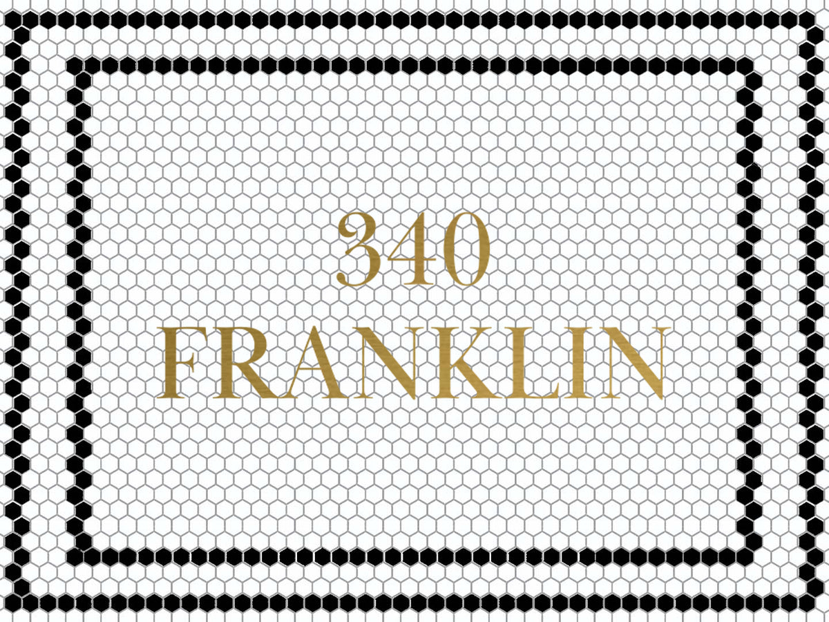 Custom Mosaic with Metallic Letterings ( 340 Franklin ) – Mosaic Lettering
