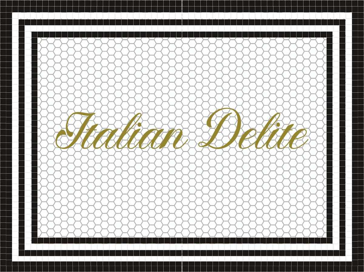 Custom Mosaic with Metallic Letters ( Italian Delite ) – Mosaic Lettering