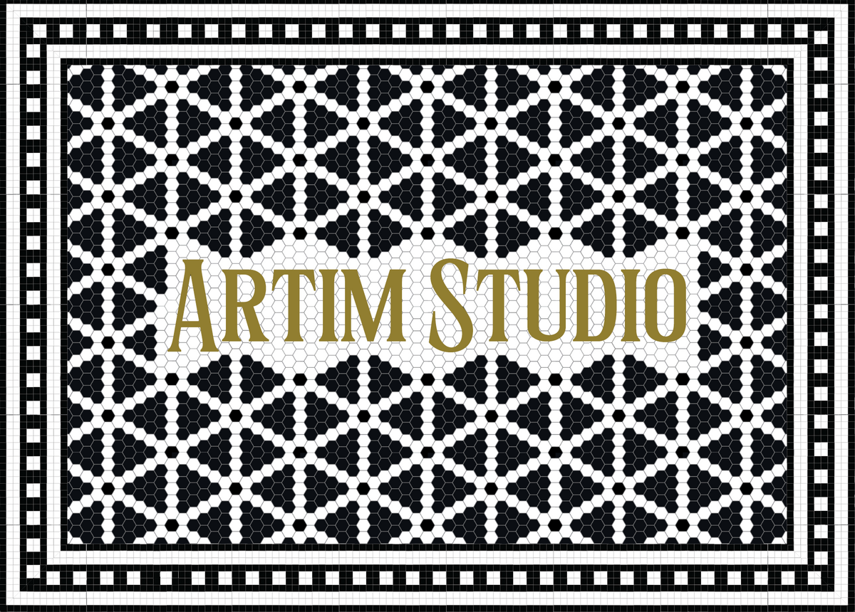Custom Mosaic with Metallic Letterings ( artim studio ) – Mosaic Lettering