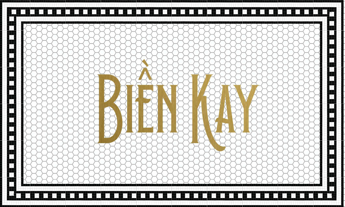 Custom Mosaic with Metallic Letterings ( Biển Kay ) – Mosaic Lettering