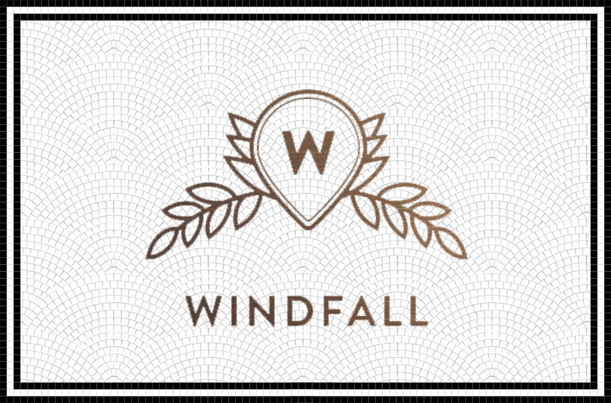 CUSTOM MOSAIC WITH METALLIC LOGO (WINDFALL) – Mosaic Lettering