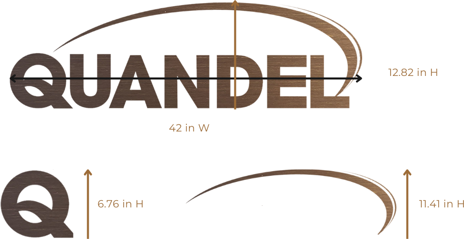 Custom Metallic Logo (QUANDEL) – Mosaic Lettering