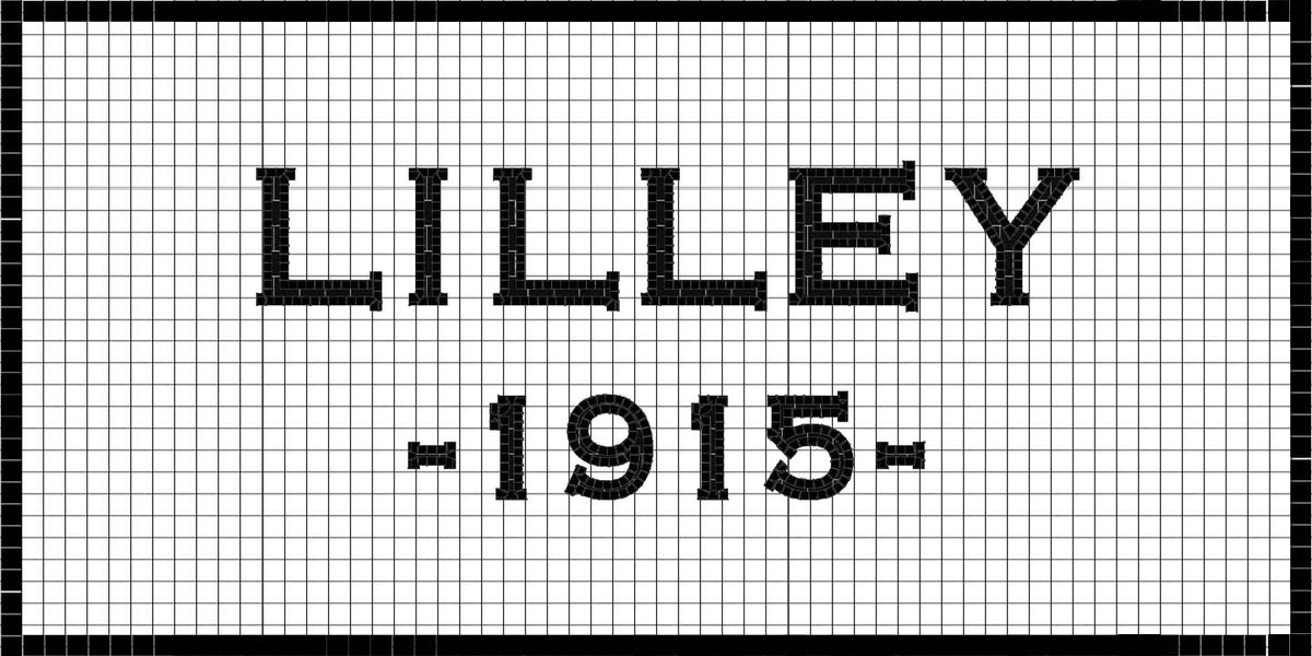 CUSTOM HAND-CUT MOSAIC ( LILLEY -1915- ) – Mosaic Lettering