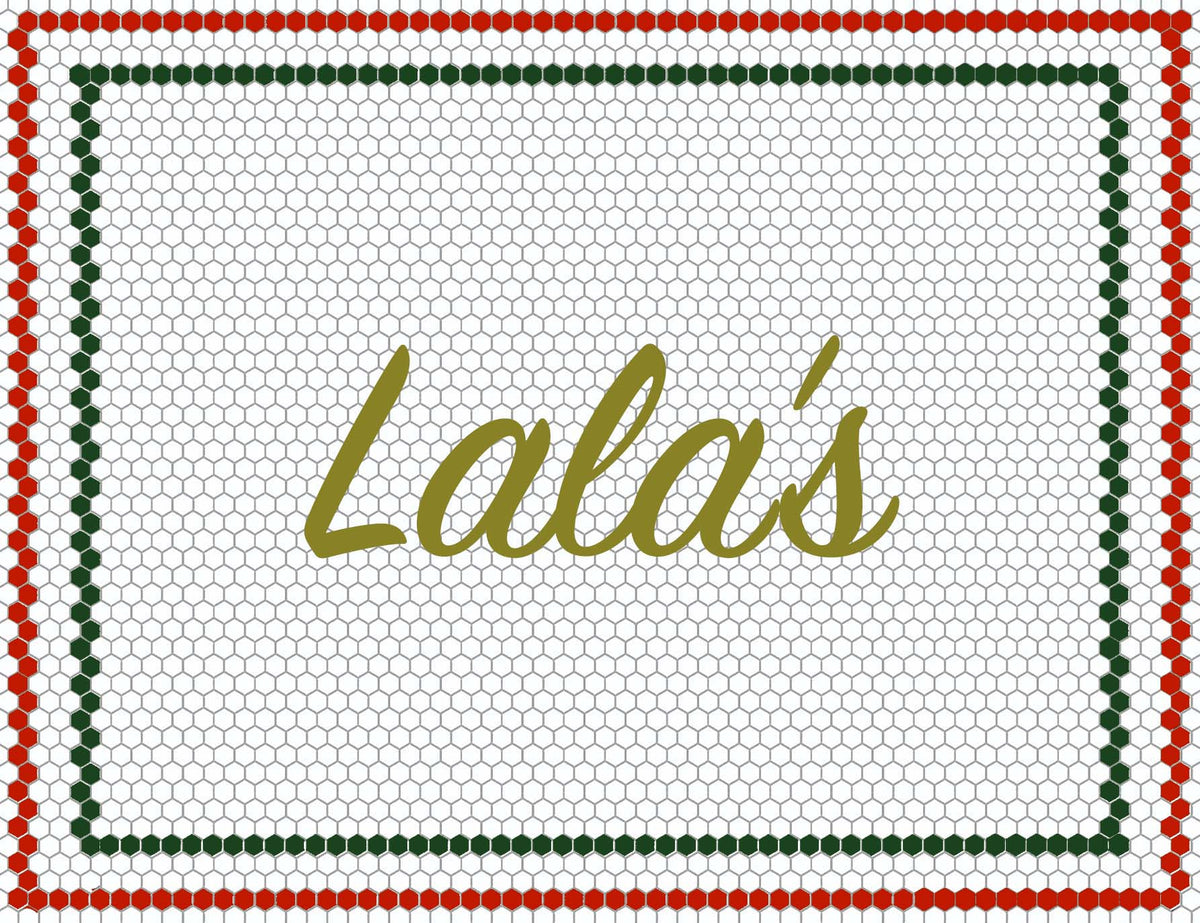 Custom Hand-cut Mosaic with Metallic Letters (Lala's) – Mosaic Lettering
