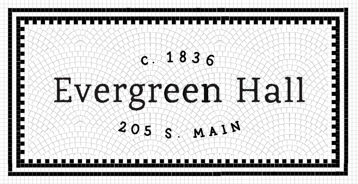 Custom Hand-cut Mosaic ( Evergreen Hall ) – Mosaic Lettering