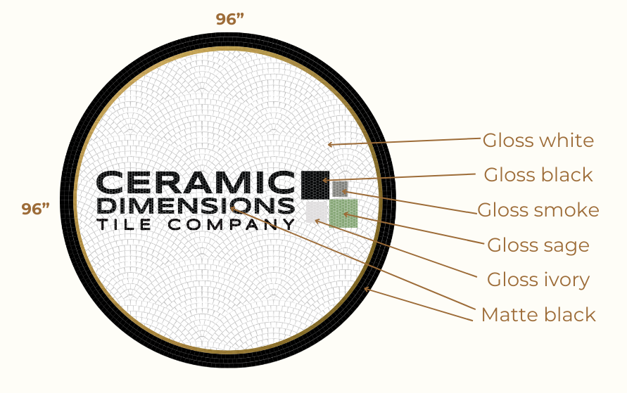 CUSTOM HAND-CUT MOSAIC ( CERAMIC DIMENSIONS ) – Mosaic Lettering