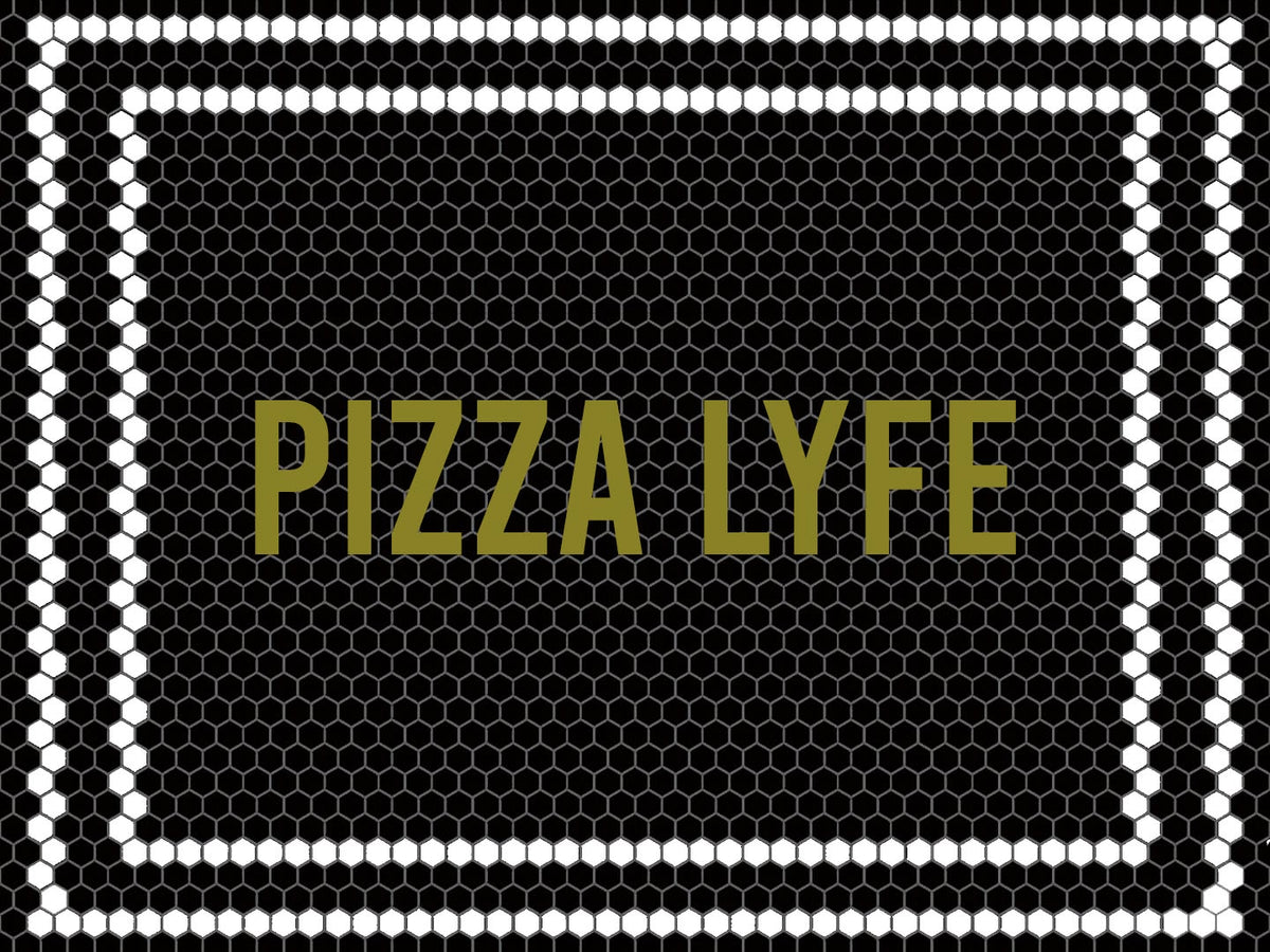 Custom Mosaic with Metallic Letters ( Pizza Lyfe ) – Mosaic Lettering