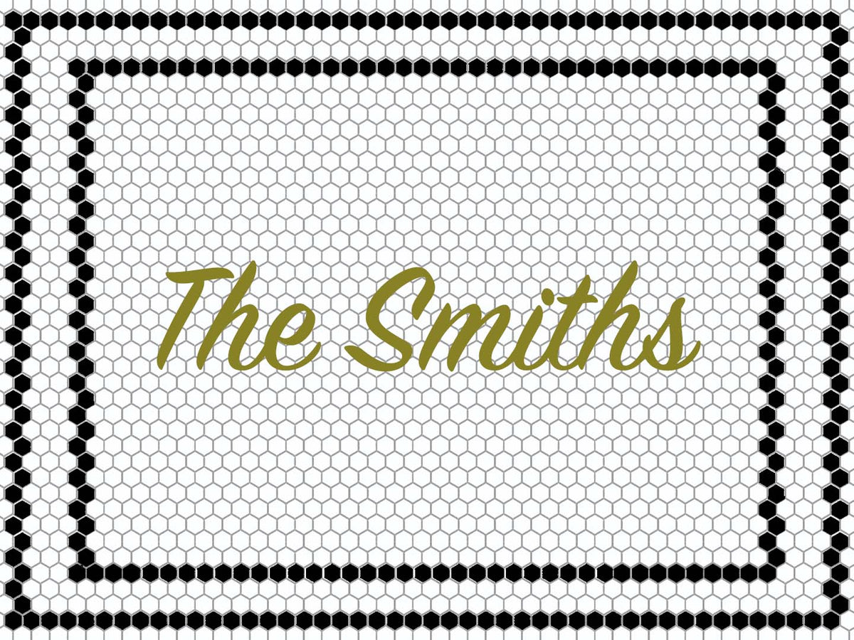Custom Mosaic with Metallic Letterings ( The Smiths ) – Mosaic Lettering
