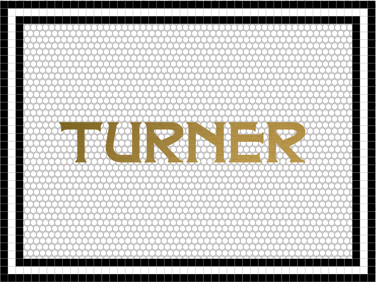 Custom Mosaic with Metallic Letters ( Turner ) – Mosaic Lettering