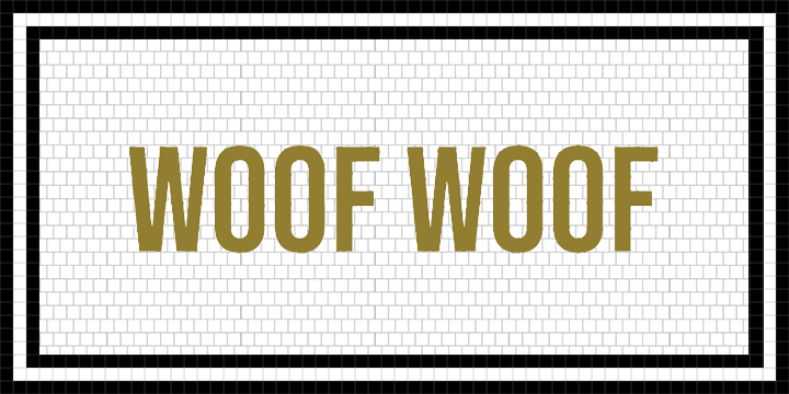 Custom Mosaic with Logo ( woof woof ) – Mosaic Lettering