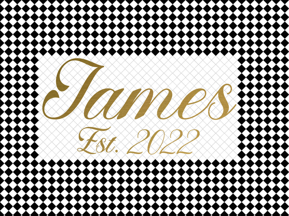CUSTOM MOSAIC WITH METALLIC LOGO (James Est. 2022) – Mosaic Lettering