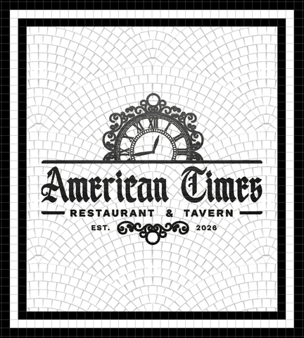 Custom Mosaic with Metallic Logo (American times ) – Mosaic Lettering