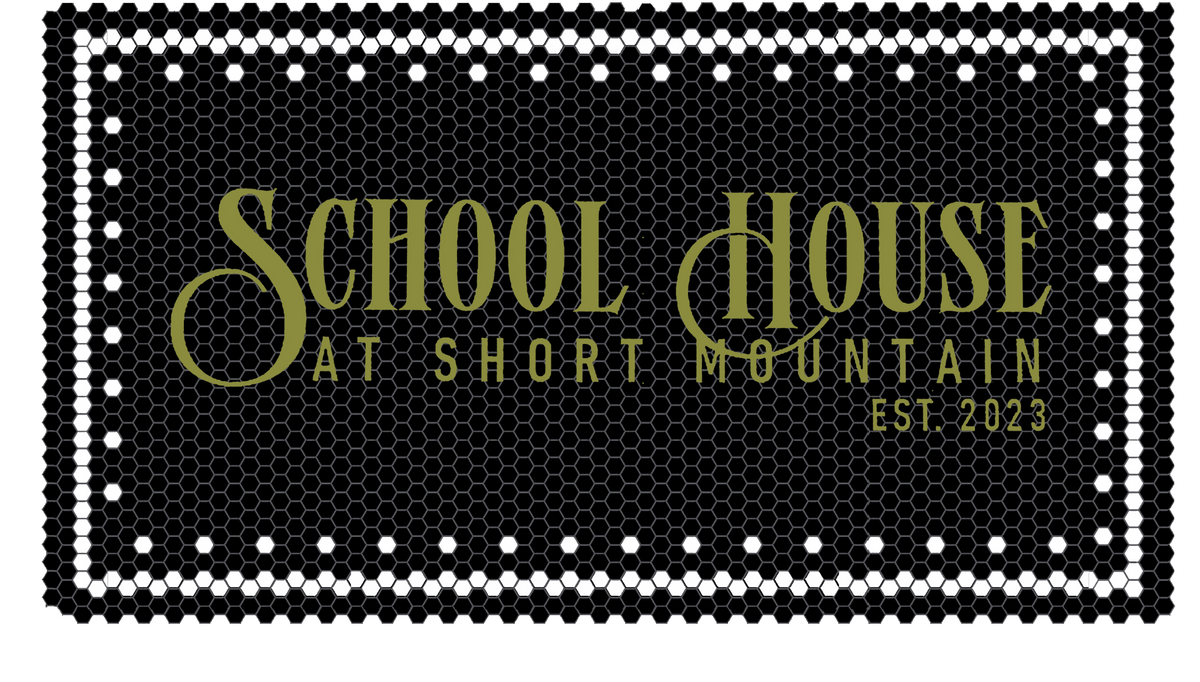 Custom Mosaic with Metallic Letters (School House) – Mosaic Lettering