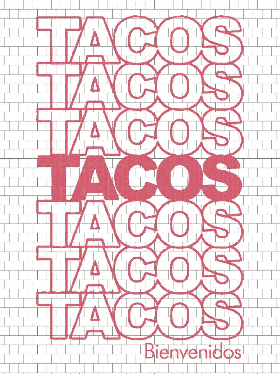 Custom Hand-cut Mosaic (tacos tacos) – Mosaic Lettering