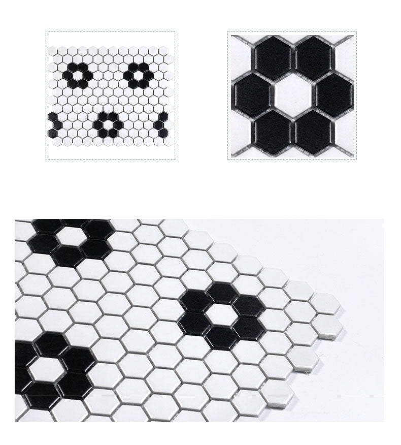Hexagon Tiles with different colour and patterns – Mosaic Lettering